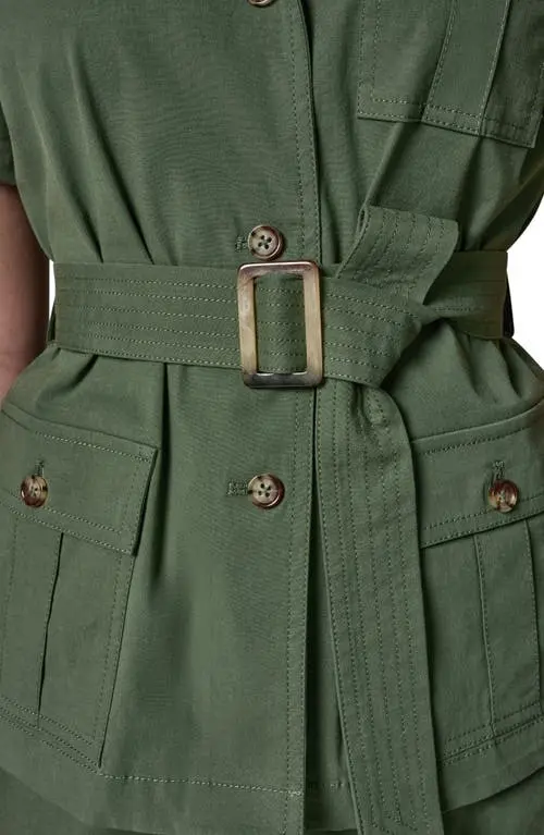 Donna Karan New York Short Sleeve Belted Jacket
