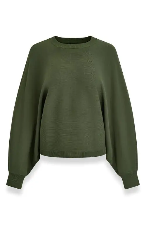 Donna Karan New York Dolman Sleeve Milano Knit Sweater - Verde