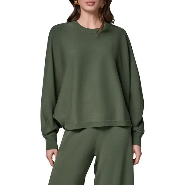 Donna Karan New York Dolman Sleeve Milano Knit Sweater - Verde
