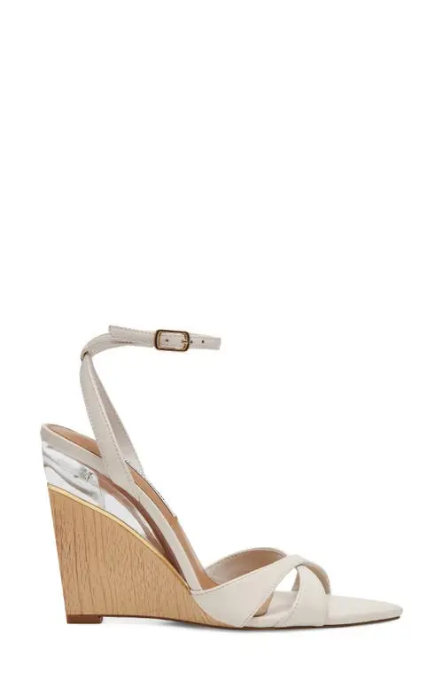 Steve Madden Sorynn Pointed Toe Wedge Sandal - Bone Leather