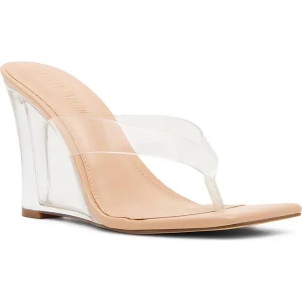 Steve Madden Katrine Wedge Flip Flop - Clear