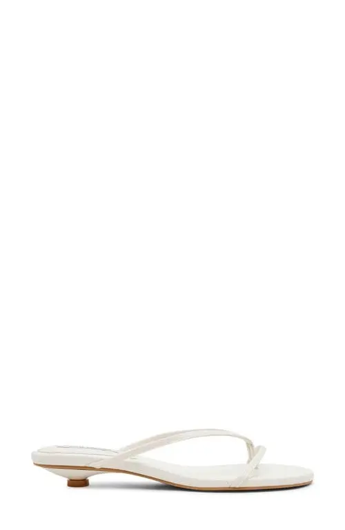 Steve Madden Snakeskin-embossed Thong Kitten Heel Flip Flops