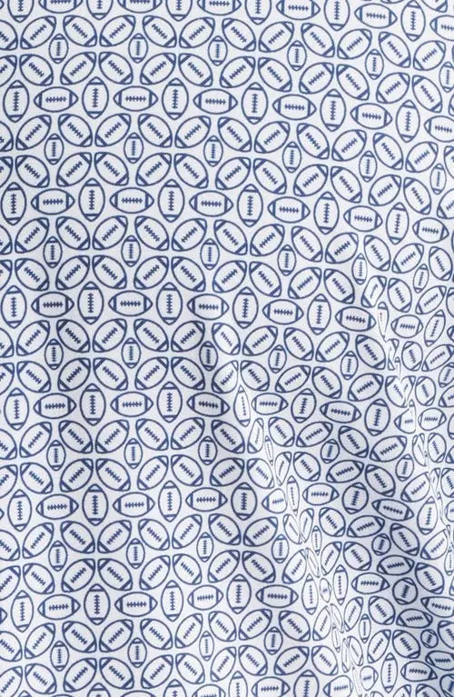 Johnston & Murphy Xc+™ Football Print Performance Button-down Shirt - Navy