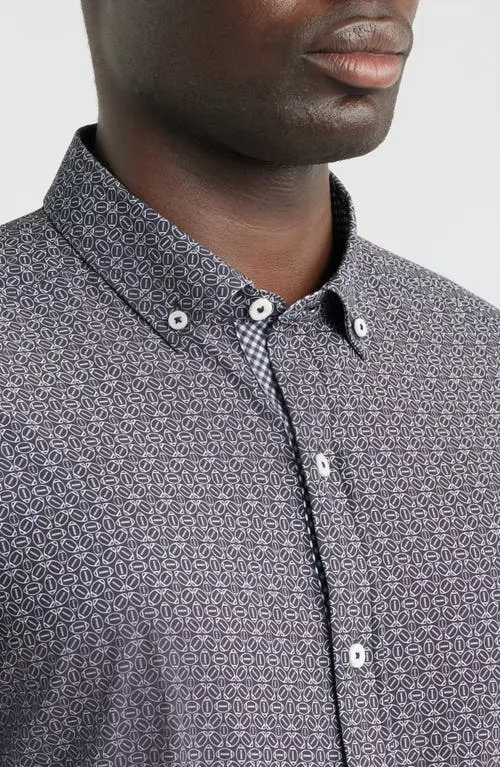 Johnston & Murphy Xc+™ Football Print Performance Button-down Shirt