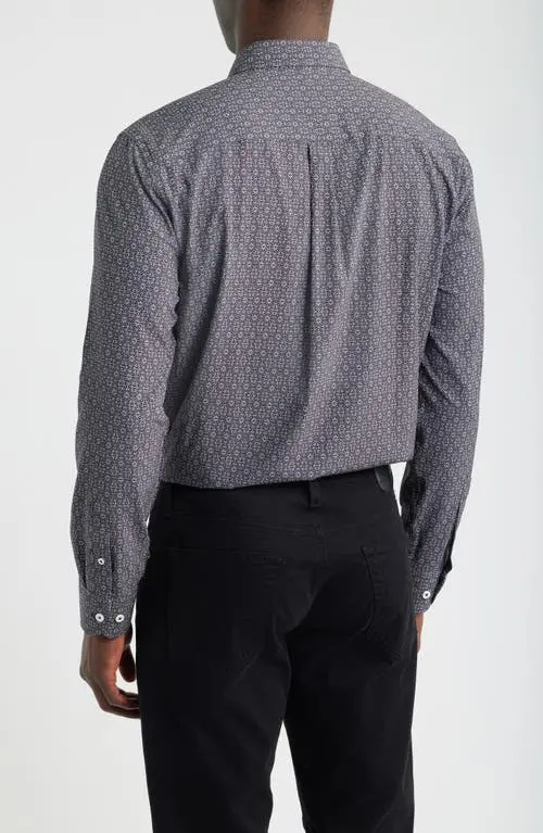 Johnston & Murphy Xc+™ Football Print Performance Button-down Shirt