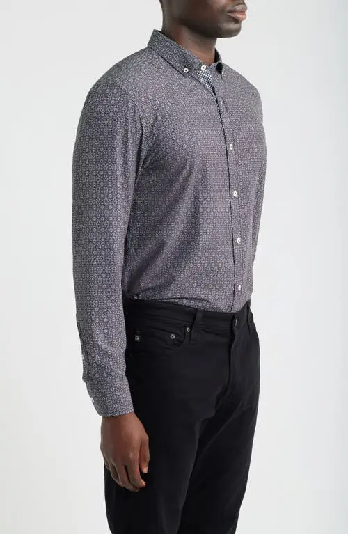 Johnston & Murphy Xc+™ Football Print Performance Button-down Shirt