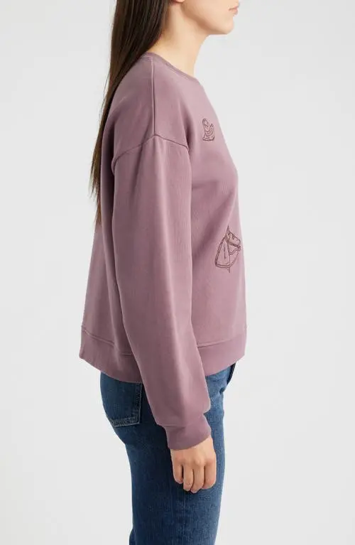 Pendleton Embroidered Cotton French Terry Crewneck Sweatshirt