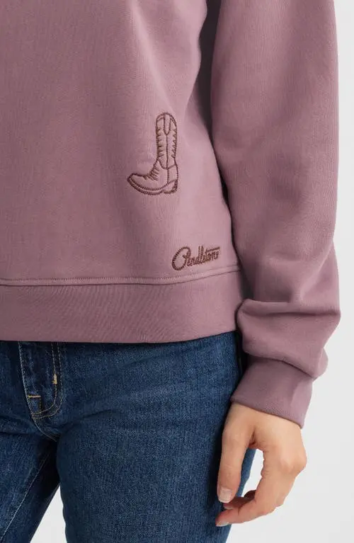 Pendleton Embroidered Cotton French Terry Crewneck Sweatshirt