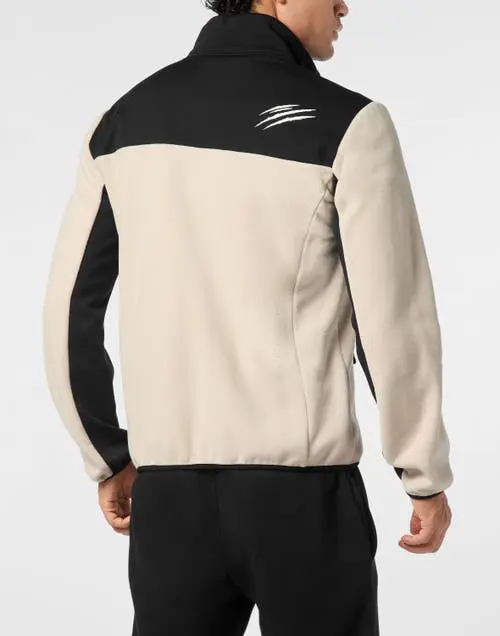 PLEIN SPORT Pile Nylon Zip Anorak - Beige