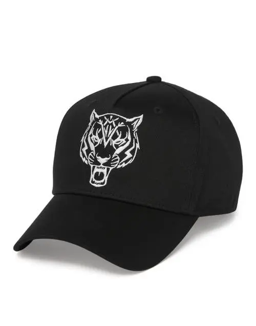 PLEIN SPORT Baseball Cap With Tiger Embroidery - Black