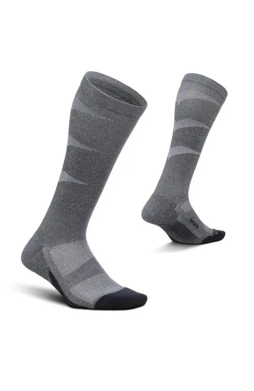 FEETURES Graduated Compression Light Cushion Knee High Compression Socks - Gray