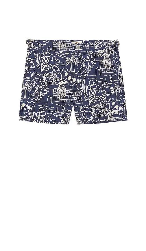 Marine Layer Tailored 5 Swim Trunk - Blue