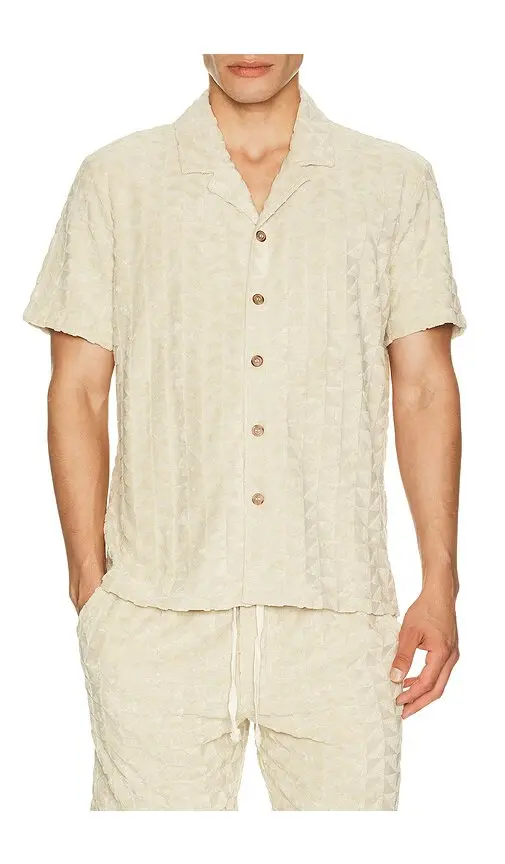 Marine Layer Leo Terry Resort Shirt In . Also - Cream