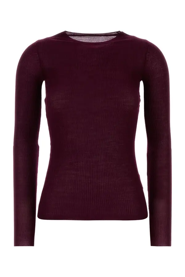 JIL SANDER Plum Wool Sweater