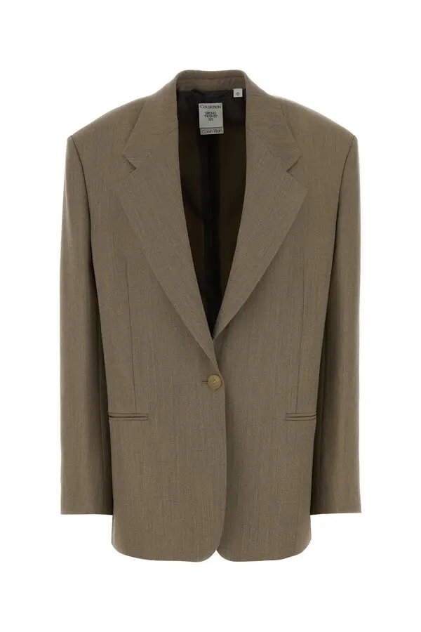 Calvin Klein Cappuccino Wool Blend Avery Blazer