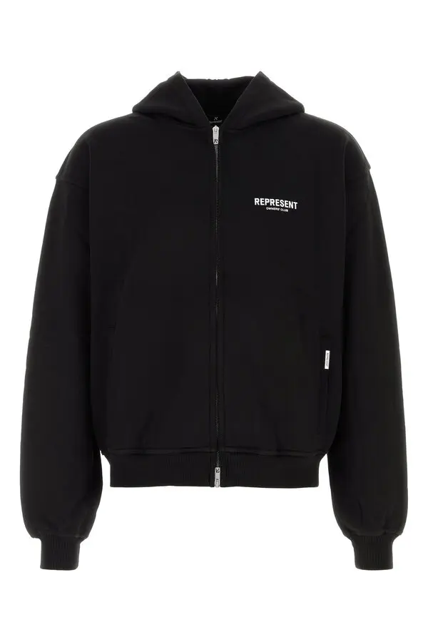 REPRESENT Cotton Sweatshirt - Black
