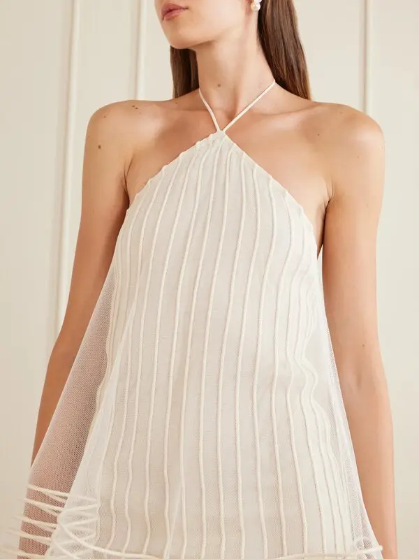 Jacquemus Epi Embroidered Tulle Maxi Dress