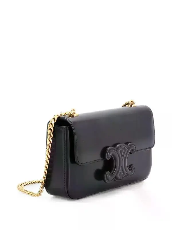 Celine Triomphe Chain Leather Shoulder Bag