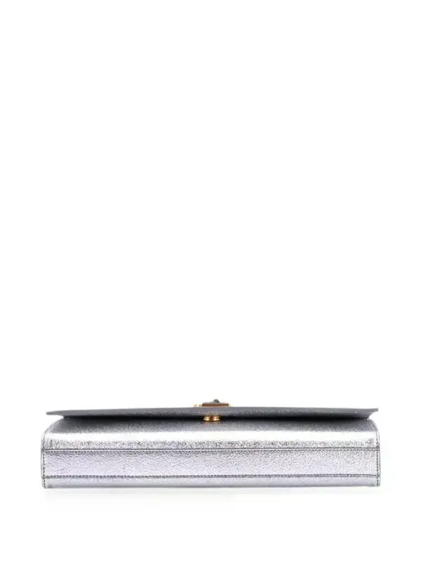 Saint Laurent Classic Monogram Metallic Calfskin Long Clutch Bag