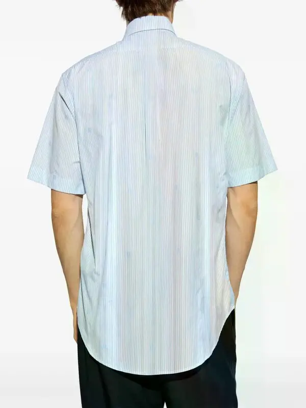 Givenchy Striped Short-sleeved Cotton Shirt