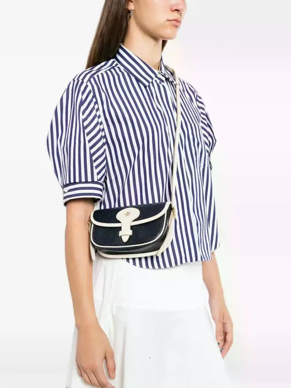 Bally Perforated Leather Crossbody Bag