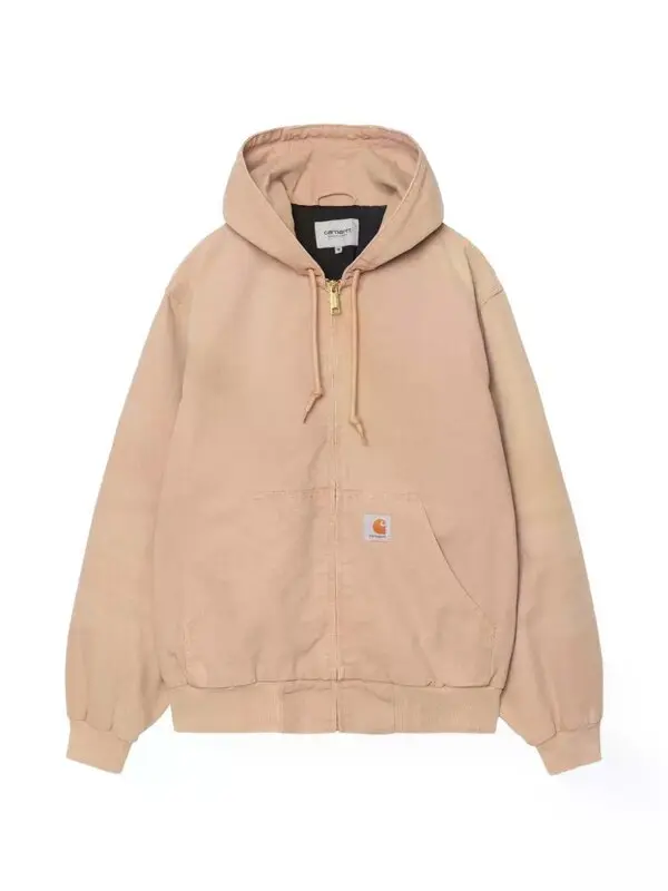 Carhartt Work In Progress Beige Canvas Textured Hooded Jacket - Neutrals