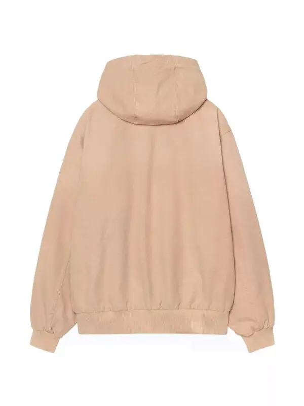 Carhartt Work In Progress Beige Canvas Textured Hooded Jacket - Neutrals