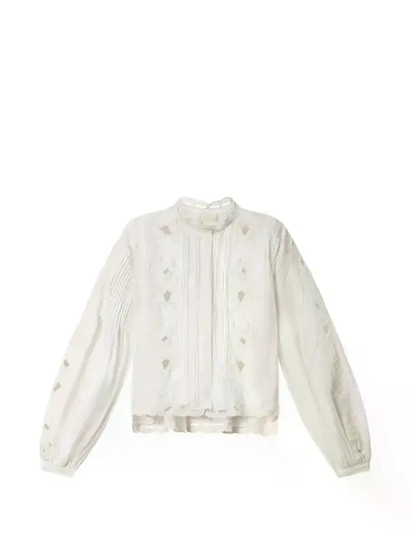 Isabel Marant Étoile Embroidered Ramie Blouse - White