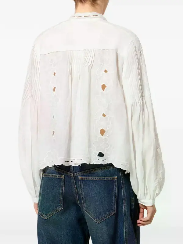 Isabel Marant Étoile Embroidered Ramie Blouse - White