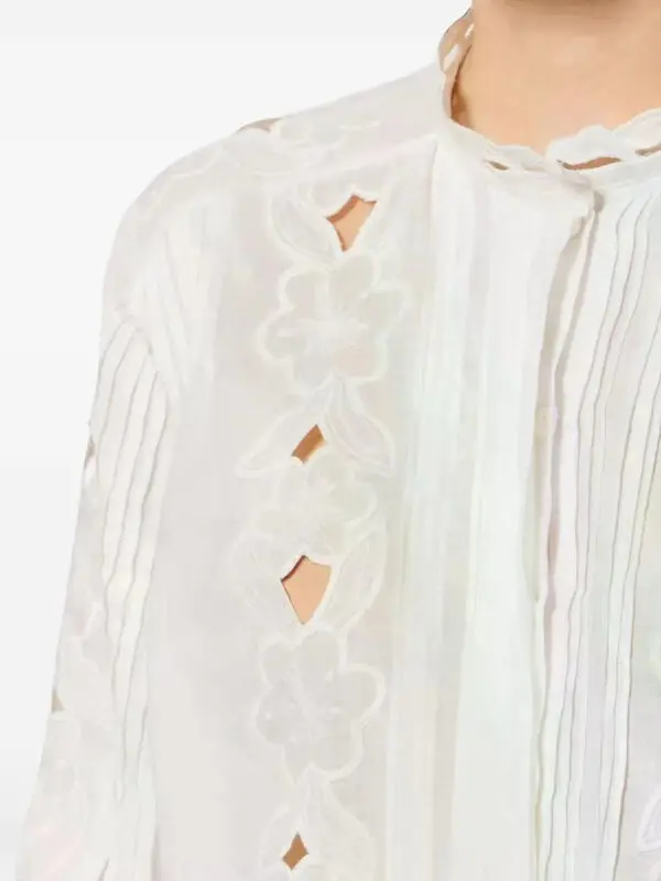 Isabel Marant Étoile Embroidered Ramie Blouse - White