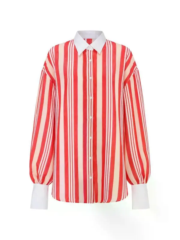 Ermanno Scervino Relaxed-fit Striped Shirt - Red
