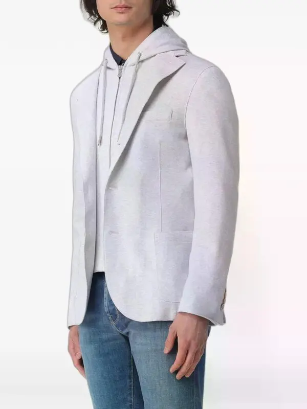Eleventy Single-breasted Piqué-jersey Blazer