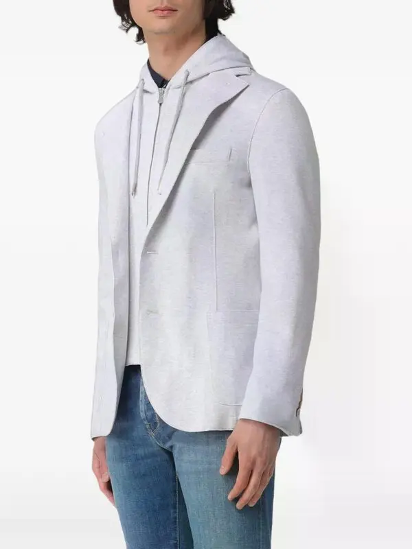 Eleventy Single-breasted Piqué-jersey Blazer