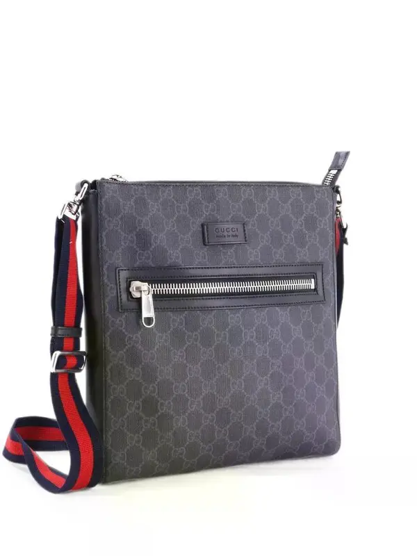 Gucci Gg Coated Canvas Web Strap Messenger Bag