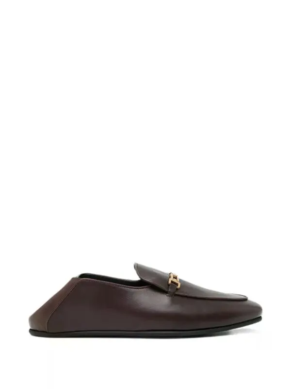 Bally Dark Smooth Grain Loafers