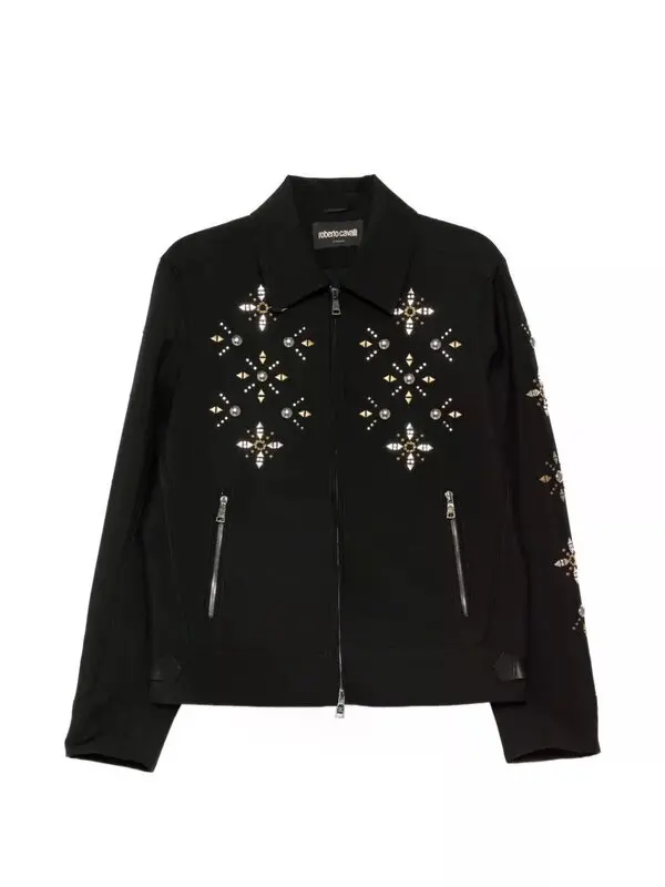 Roberto Cavalli Stud-embellished Zip-up Jacket