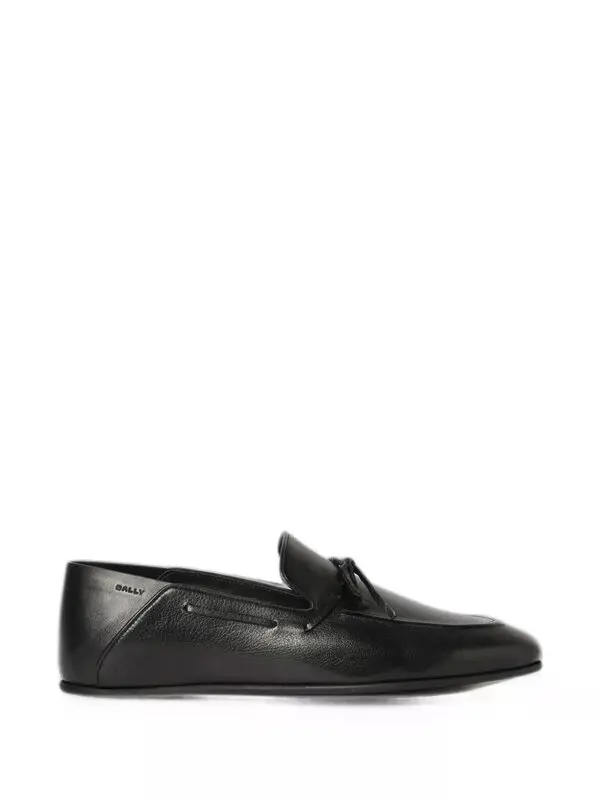 Bally Bow Detail Leather Loafers - Black