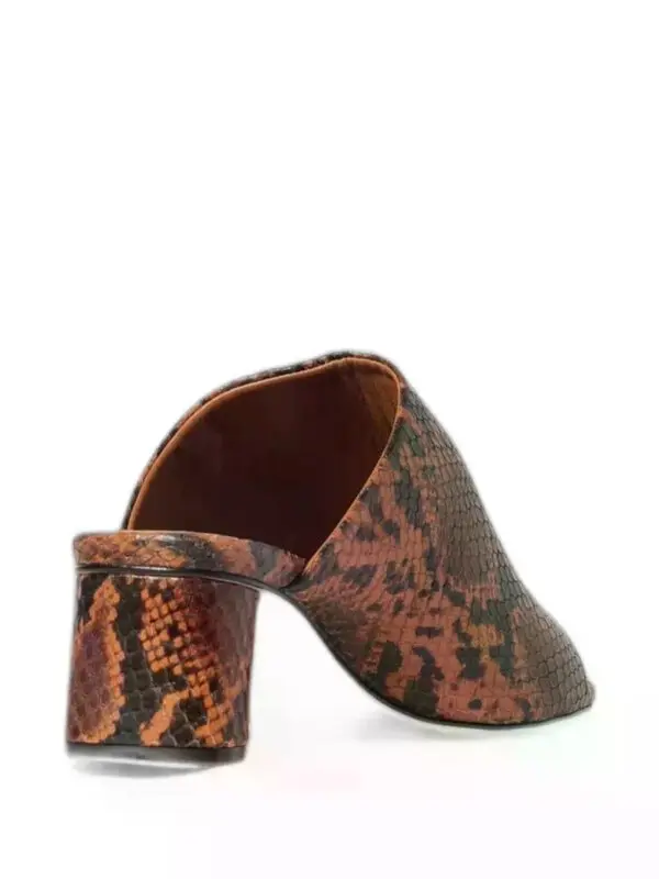 VIC MATIE Python Print Leather Sandals