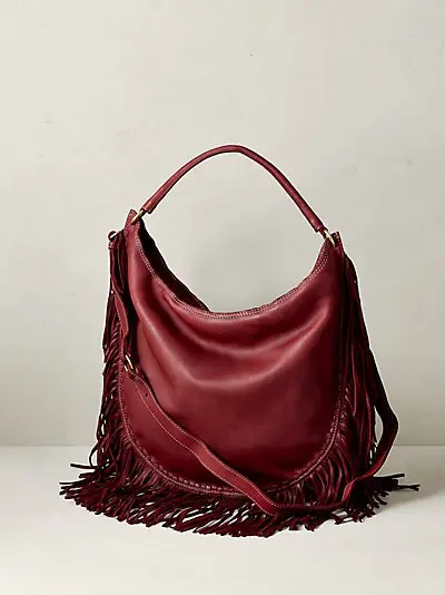 Overland Sierra Rossa Italian Leather Large Crossbody Shoulder Bag - Red