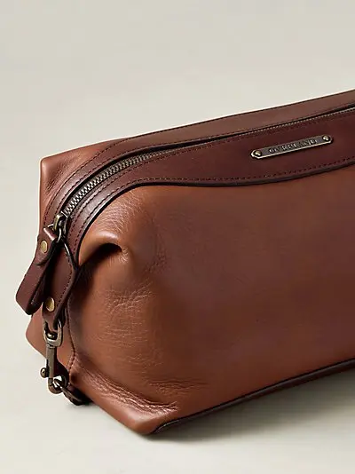Overland Fairfield Leather Dopp Kit - Tan