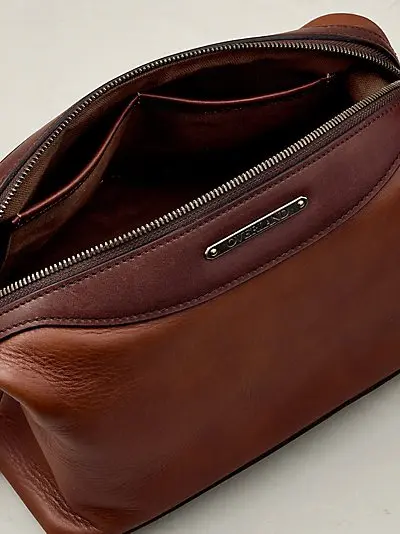 Overland Fairfield Leather Dopp Kit - Tan