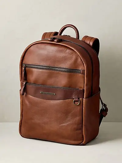 Overland Fairfield Leather Travel Backpack - Tan