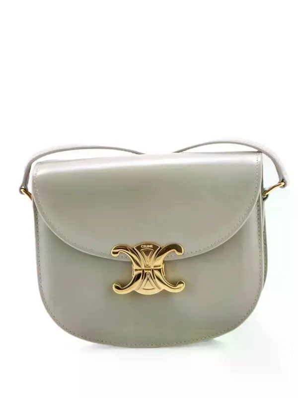 Celine Triomphe Besace Cléa Flap Leather Shoulder Bag