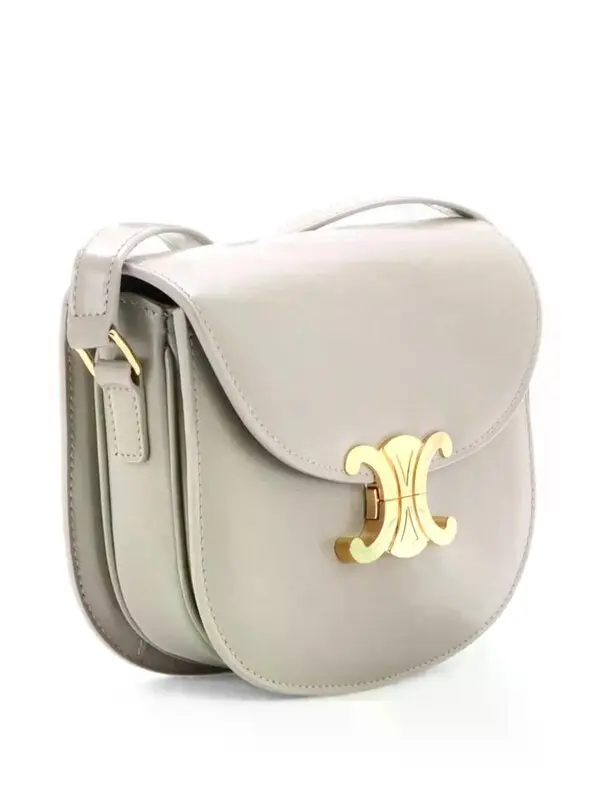 Celine Triomphe Besace Cléa Flap Leather Shoulder Bag