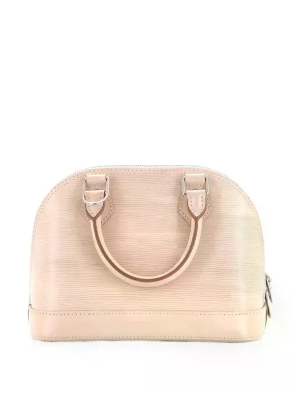 LOUIS VUITTON Alma Handbag In Epi Leather With Logo Jacquard Strap - Neutrals