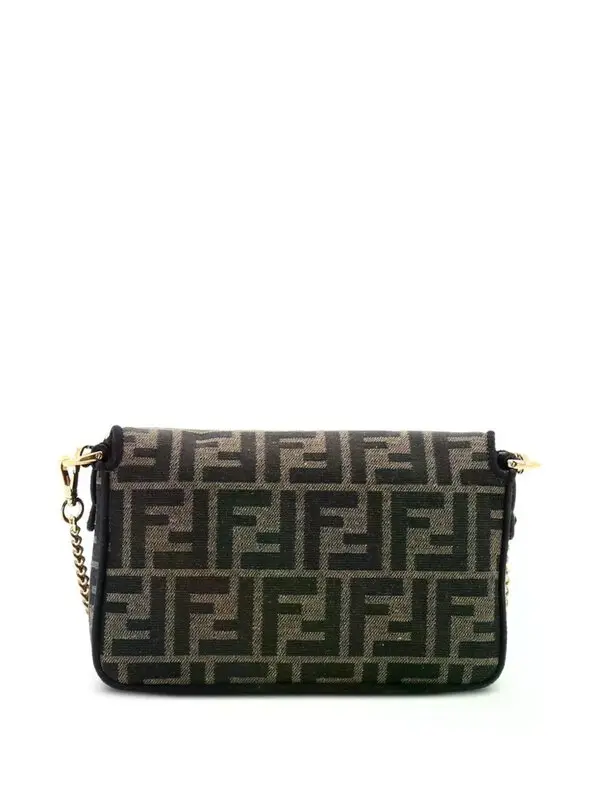 Fendi Baguette Nm Bag Zucca Canvas Mini Crossbody Bag - Brown