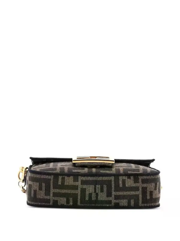 Fendi Baguette Nm Bag Zucca Canvas Mini Crossbody Bag - Brown