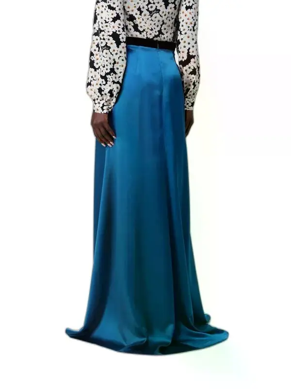 Valentino Garavani Valentina Silk Maxi Skirt - Blue