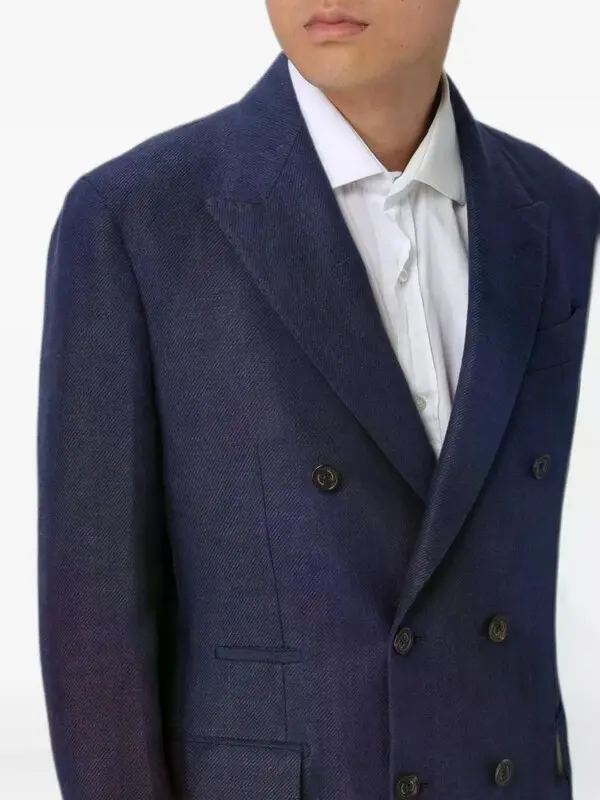 Eleventy Double-breasted Peak-lapel Blazer