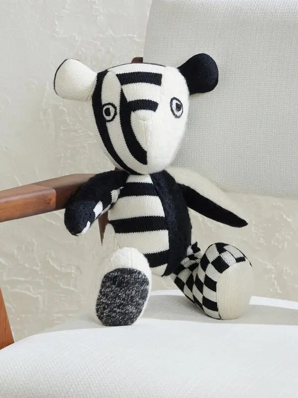 THE ELDER STATESMAN Elder Striped Cashmere Teddy Bear